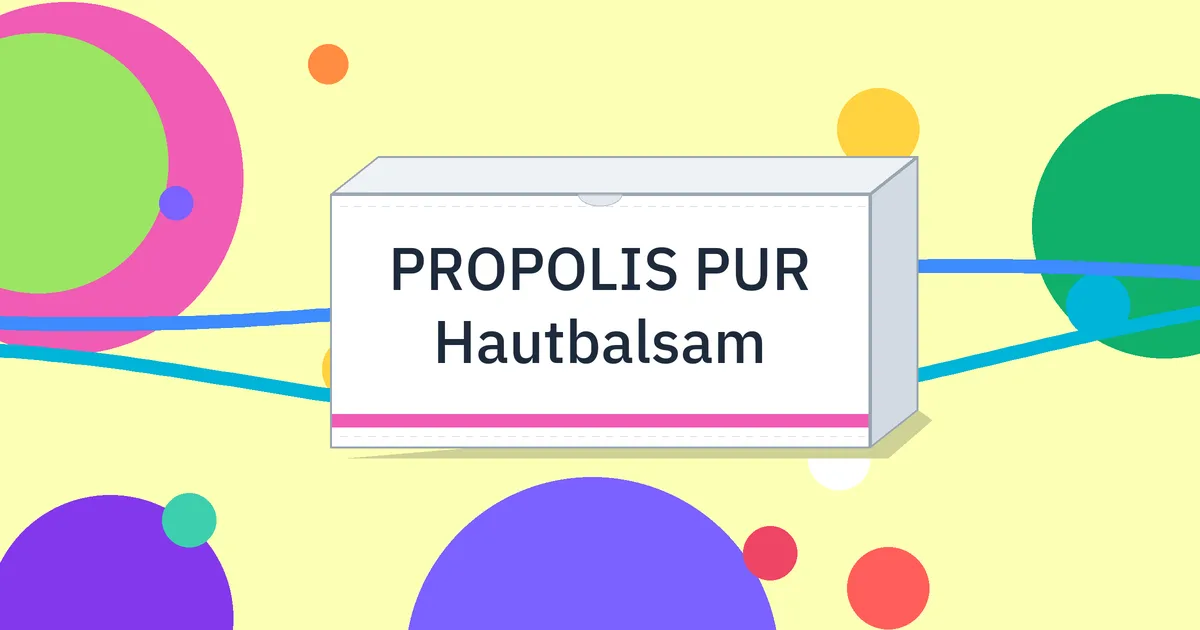 Symbolbild: Packung mit der Aufschrift PROPOLIS PUR Hautbalsam (PZN 09262090) – Verfügbarkeit und Bezug in Apotheken in Frankfurt am Main