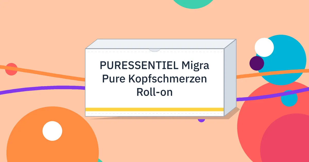 Symbolbild: Packung mit der Aufschrift PURESSENTIEL Migra Pure Kopfschmerzen Roll-on (PZN 19148627) – Verfügbarkeit und Bezug in Apotheken in Frankfurt am Main