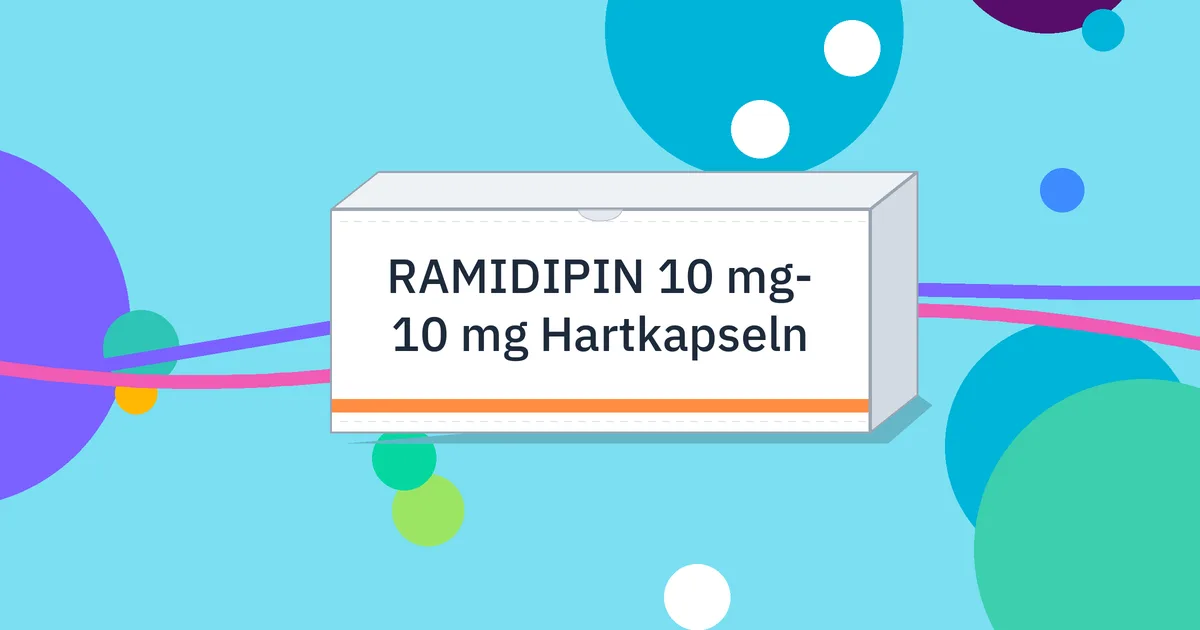 Symbolbild: Packung mit der Aufschrift RAMIDIPIN 10 mg-10 mg Hartkapseln (PZN 12520615) – Verfügbarkeit und Bezug in Apotheken in Frankfurt am Main