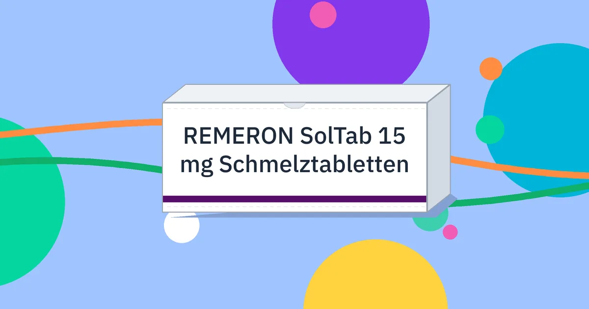 Symbolbild: Packung mit der Aufschrift REMERON SolTab 15 mg Schmelztabletten (PZN 04196891) – Verfügbarkeit und Bezug in Apotheken in Frankfurt am Main