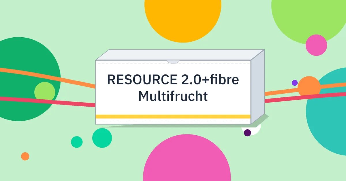 Symbolbild: Packung mit der Aufschrift RESOURCE 2.0+fibre Multifrucht (PZN 01104167) – Verfügbarkeit und Bezug in Apotheken in Frankfurt am Main