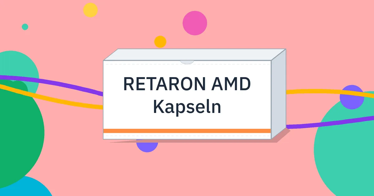 Symbolbild: Packung mit der Aufschrift RETARON AMD Kapseln (PZN 07762339) – Verfügbarkeit und Bezug in Apotheken in Frankfurt am Main