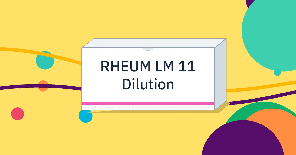 Symbolbild: Packung mit der Aufschrift RHEUM LM 11 Dilution (PZN 13049456) – Verfügbarkeit und Bezug in Apotheken in Frankfurt am Main