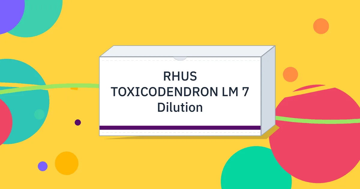 Symbolbild: Packung mit der Aufschrift RHUS TOXICODENDRON LM 7 Dilution (PZN 13053570) – Verfügbarkeit und Bezug in Apotheken in Frankfurt am Main