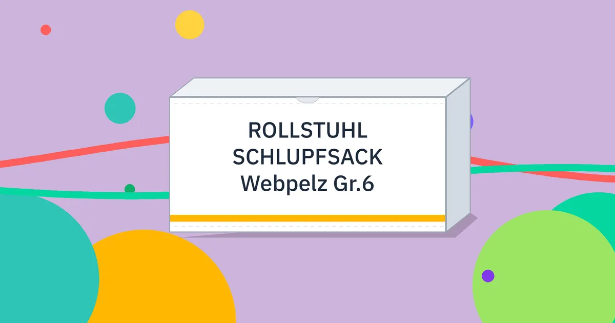 Symbolbild: Packung mit der Aufschrift ROLLSTUHL SCHLUPFSACK Webpelz Gr.6 (PZN 04949830) – Verfügbarkeit und Bezug in Apotheken in Frankfurt am Main