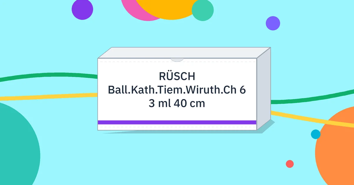 Symbolbild: Packung mit der Aufschrift RÜSCH Ball.Kath.Tiem.Wiruth.Ch 6 3 ml 40 cm (PZN 06187229) – Verfügbarkeit und Bezug in Apotheken in Frankfurt am Main