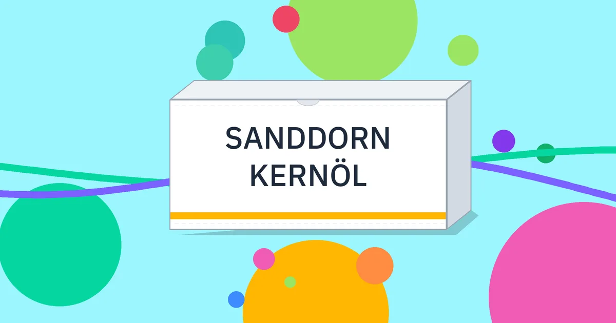 Symbolbild: Packung mit der Aufschrift SANDDORN KERNÖL (PZN 19778216) – Verfügbarkeit und Bezug in Apotheken in Frankfurt am Main