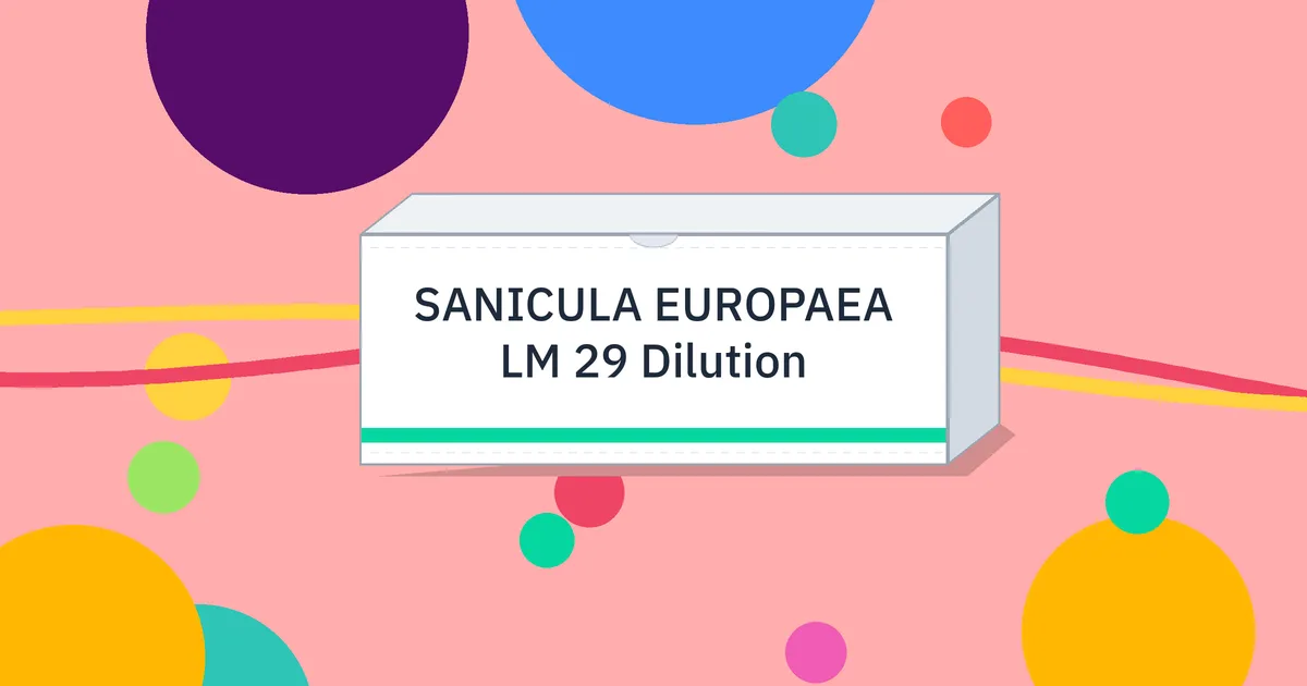 Symbolbild: Packung mit der Aufschrift SANICULA EUROPAEA LM 29 Dilution (PZN 13182391) – Verfügbarkeit und Bezug in Apotheken in Frankfurt am Main