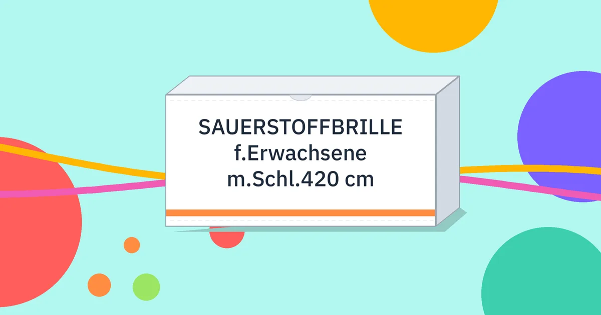 Symbolbild: Packung mit der Aufschrift SAUERSTOFFBRILLE f.Erwachsene m.Schl.420 cm (PZN 03048912) – Verfügbarkeit und Bezug in Apotheken in Frankfurt am Main