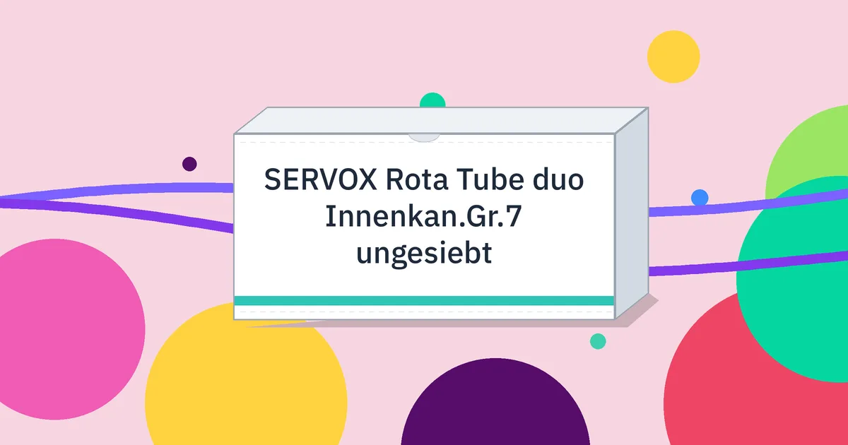 Symbolbild: Packung mit der Aufschrift SERVOX Rota Tube duo Innenkan.Gr.7 ungesiebt (PZN 16933509) – Verfügbarkeit und Bezug in Apotheken in Frankfurt am Main