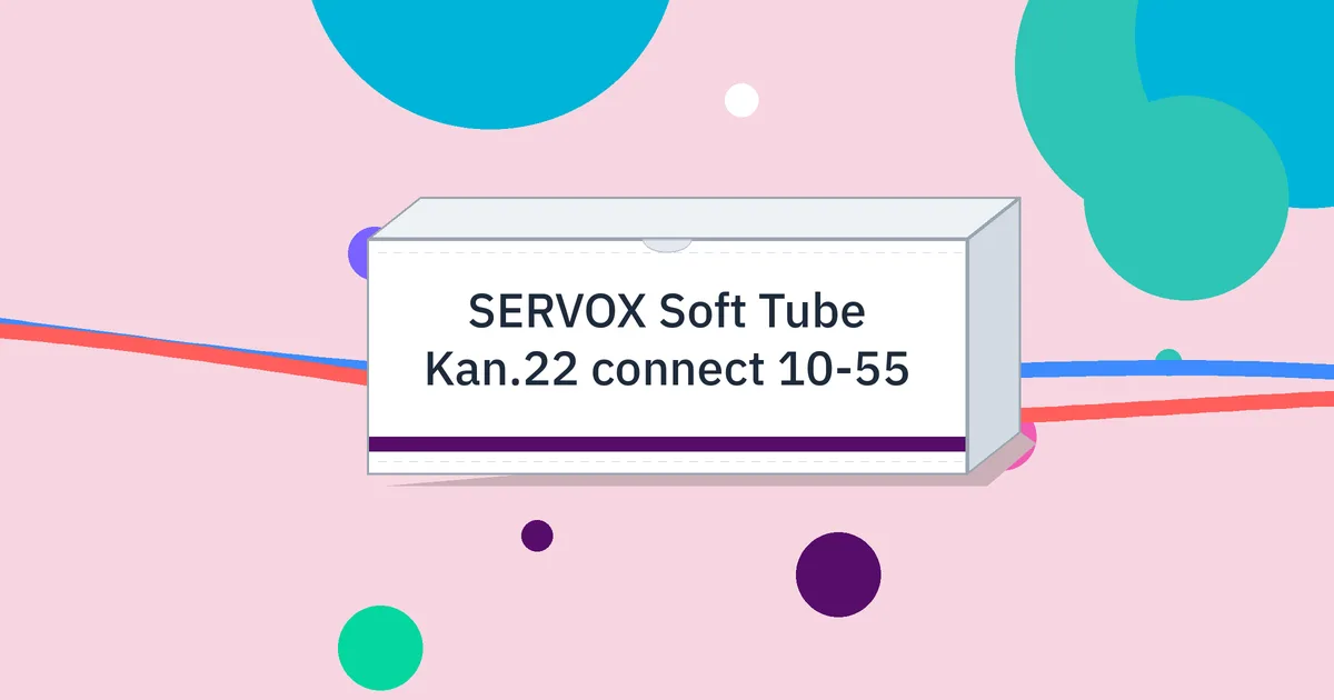 Symbolbild: Packung mit der Aufschrift SERVOX Soft Tube Kan.22 connect 10-55 (PZN 09253412) – Verfügbarkeit und Bezug in Apotheken in Frankfurt am Main