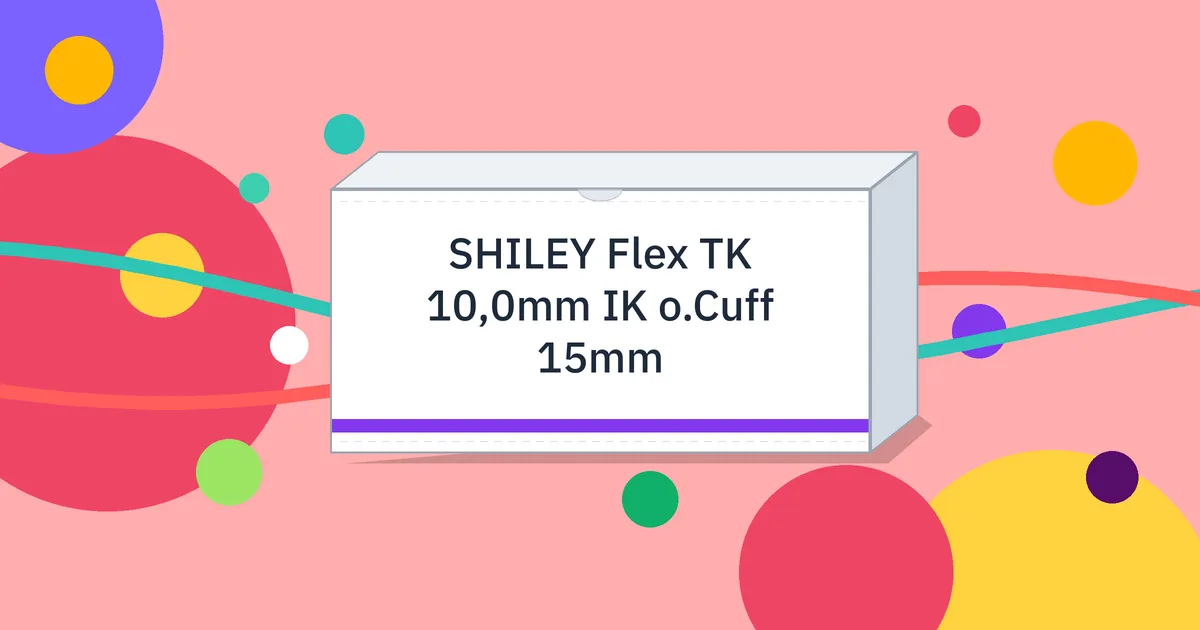 Symbolbild: Packung mit der Aufschrift SHILEY Flex TK 10,0mm IK o.Cuff 15mm (PZN 12533210) – Verfügbarkeit und Bezug in Apotheken in Frankfurt am Main
