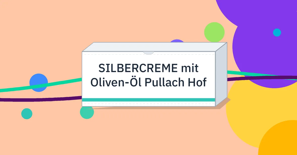 Symbolbild: Packung mit der Aufschrift SILBERCREME mit Oliven-Öl Pullach Hof (PZN 17947264) – Verfügbarkeit und Bezug in Apotheken in Frankfurt am Main