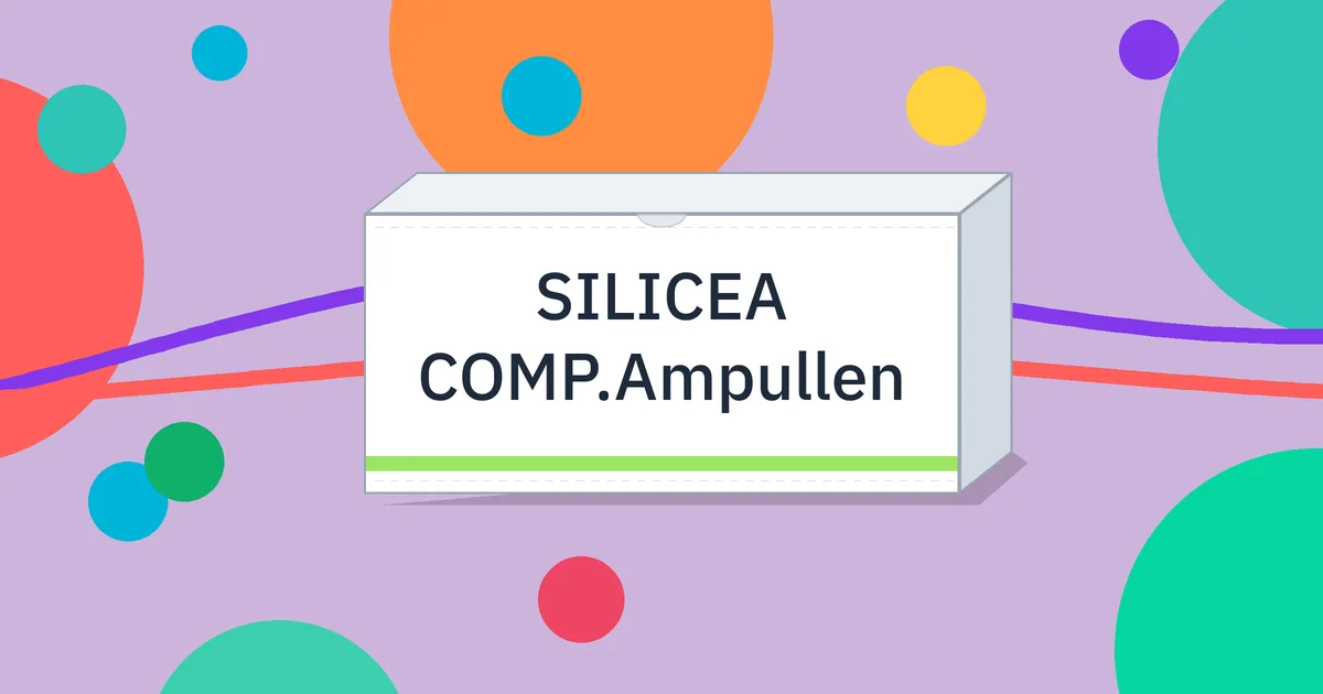 Symbolbild: Packung mit der Aufschrift SILICEA COMP.Ampullen (PZN 01752179) – Verfügbarkeit und Bezug in Apotheken in Frankfurt am Main