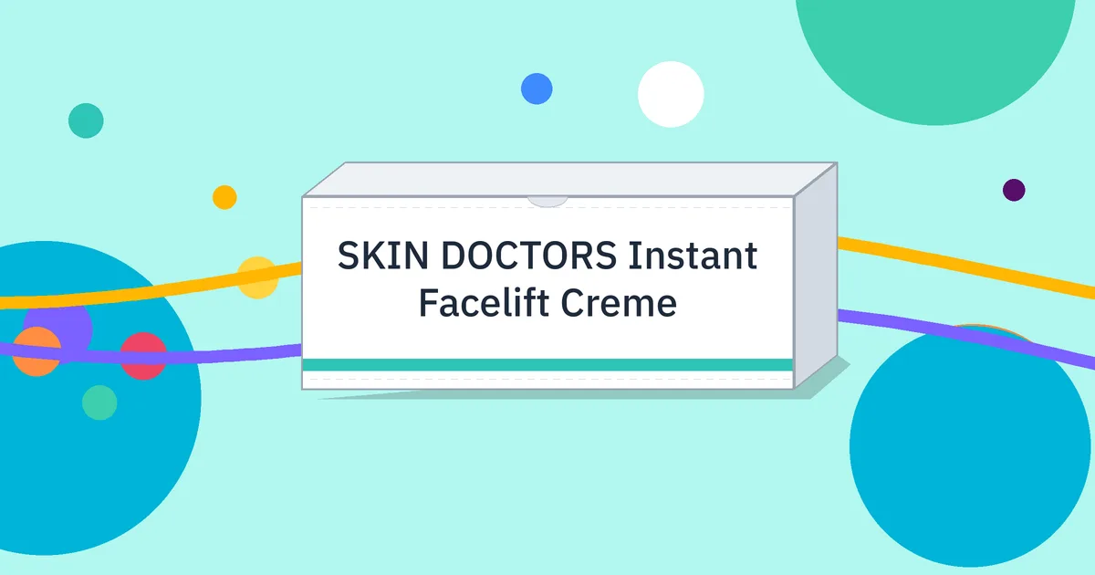 Symbolbild: Packung mit der Aufschrift SKIN DOCTORS Instant Facelift Creme (PZN 09087942) – Verfügbarkeit und Bezug in Apotheken in Frankfurt am Main