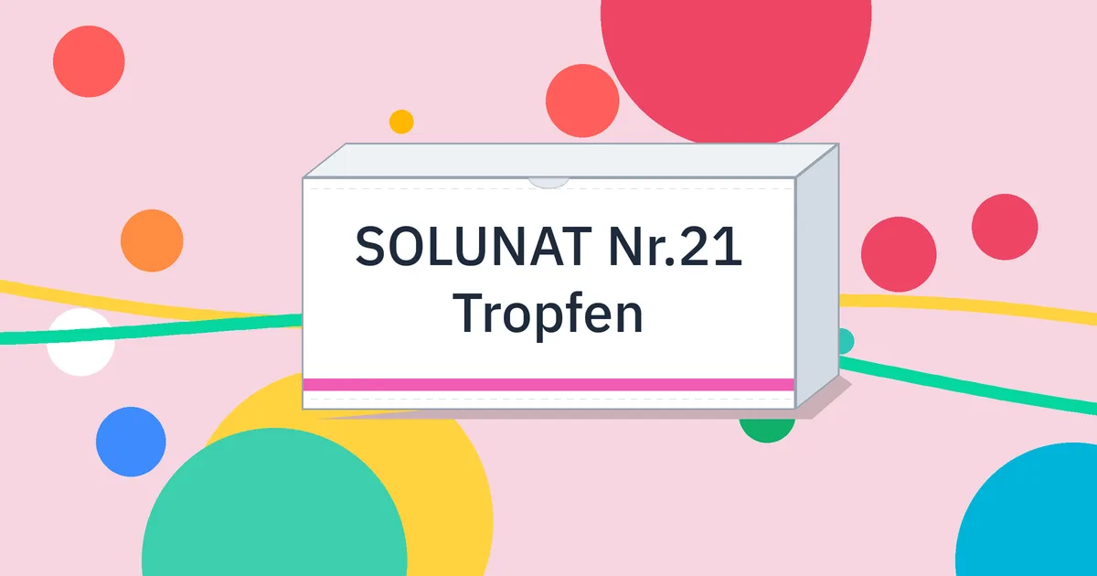 Symbolbild: Packung mit der Aufschrift SOLUNAT Nr.21 Tropfen (PZN 02943993) – Verfügbarkeit und Bezug in Apotheken in Frankfurt am Main