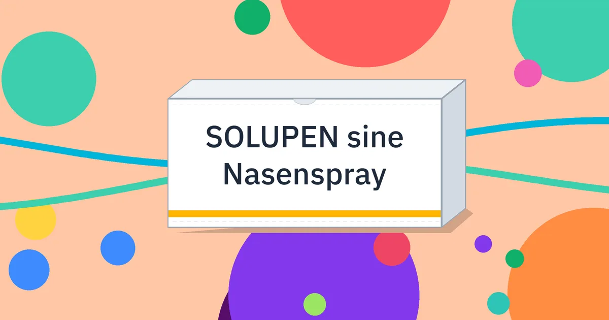 Symbolbild: Packung mit der Aufschrift SOLUPEN sine Nasenspray (PZN 06082022) – Verfügbarkeit und Bezug in Apotheken in Frankfurt am Main
