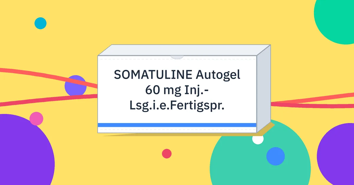 Symbolbild: Packung mit der Aufschrift SOMATULINE Autogel 60 mg Inj.-Lsg.i.e.Fertigspr. (PZN 11332254) – Verfügbarkeit und Bezug in Apotheken in Frankfurt am Main