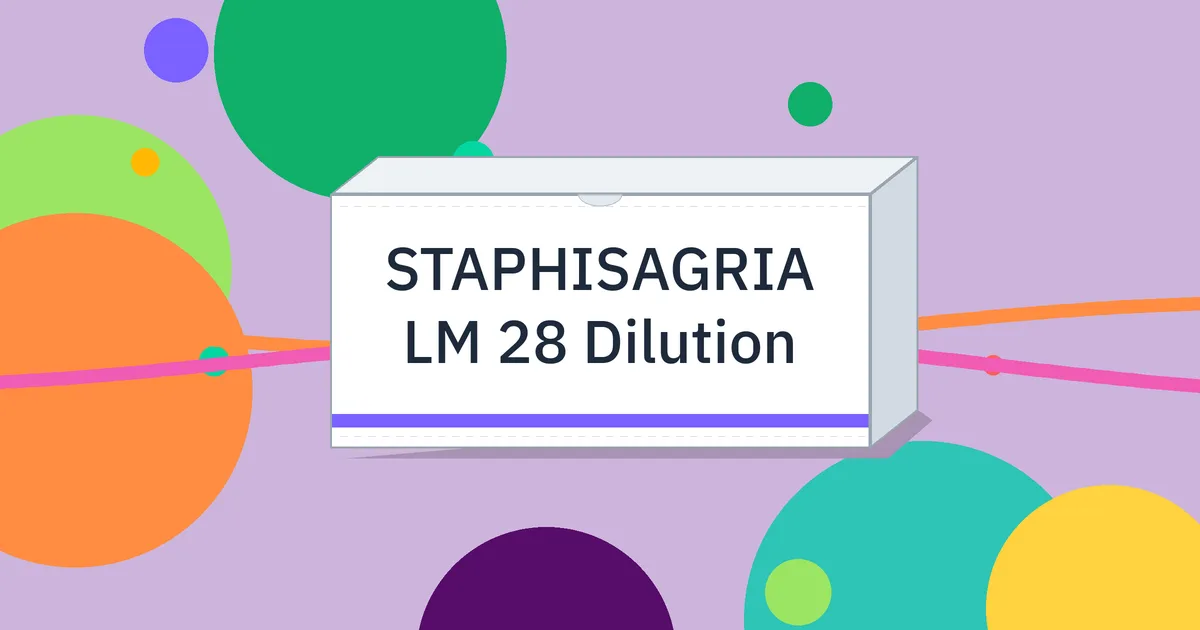 Symbolbild: Packung mit der Aufschrift STAPHISAGRIA LM 28 Dilution (PZN 13199747) – Verfügbarkeit und Bezug in Apotheken in Frankfurt am Main