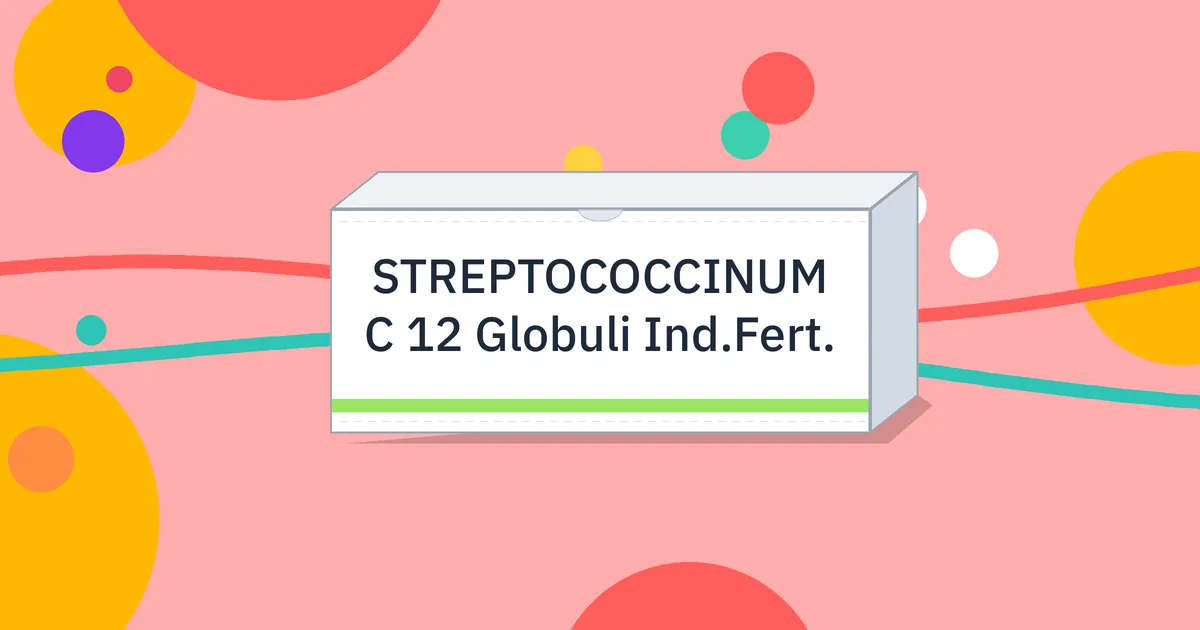 Symbolbild: Packung mit der Aufschrift STREPTOCOCCINUM C 12 Globuli Ind.Fert. (PZN 17663785) – Verfügbarkeit und Bezug in Apotheken in Frankfurt am Main