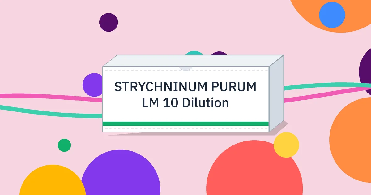 Symbolbild: Packung mit der Aufschrift STRYCHNINUM PURUM LM 10 Dilution (PZN 13207613) – Verfügbarkeit und Bezug in Apotheken in Frankfurt am Main