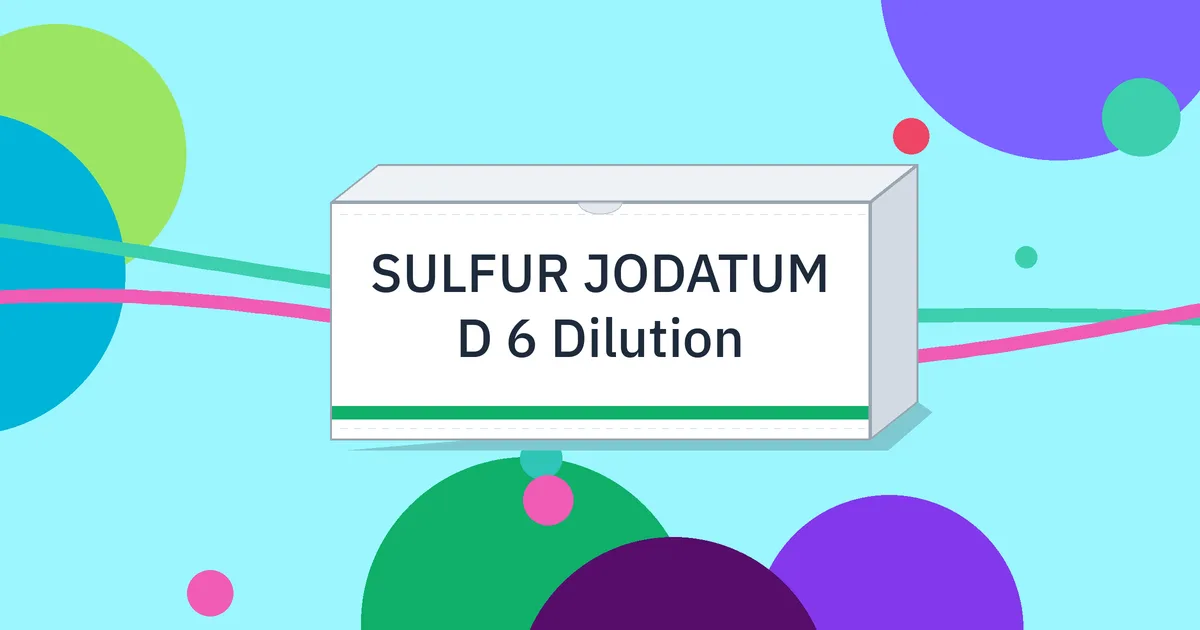 Symbolbild: Packung mit der Aufschrift SULFUR JODATUM D 6 Dilution (PZN 02106895) – Verfügbarkeit und Bezug in Apotheken in Frankfurt am Main