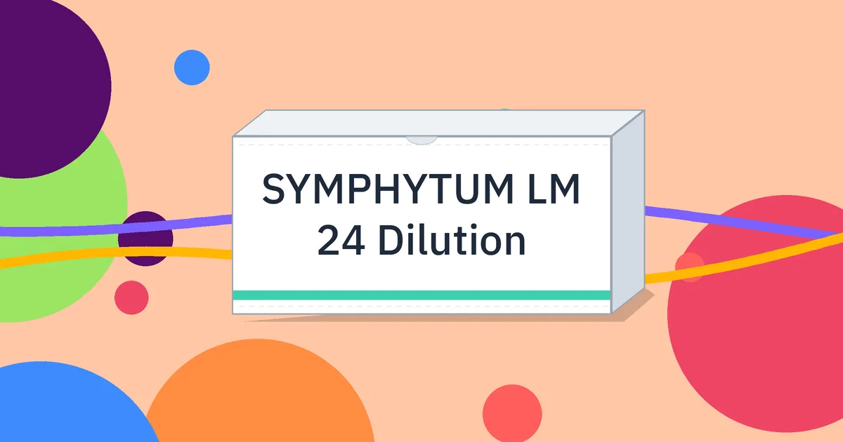 Symbolbild: Packung mit der Aufschrift SYMPHYTUM LM 24 Dilution (PZN 13211833) – Verfügbarkeit und Bezug in Apotheken in Frankfurt am Main