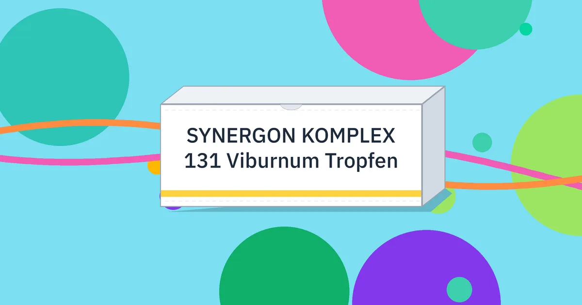 Symbolbild: Packung mit der Aufschrift SYNERGON KOMPLEX 131 Viburnum Tropfen (PZN 01856275) – Verfügbarkeit und Bezug in Apotheken in Frankfurt am Main