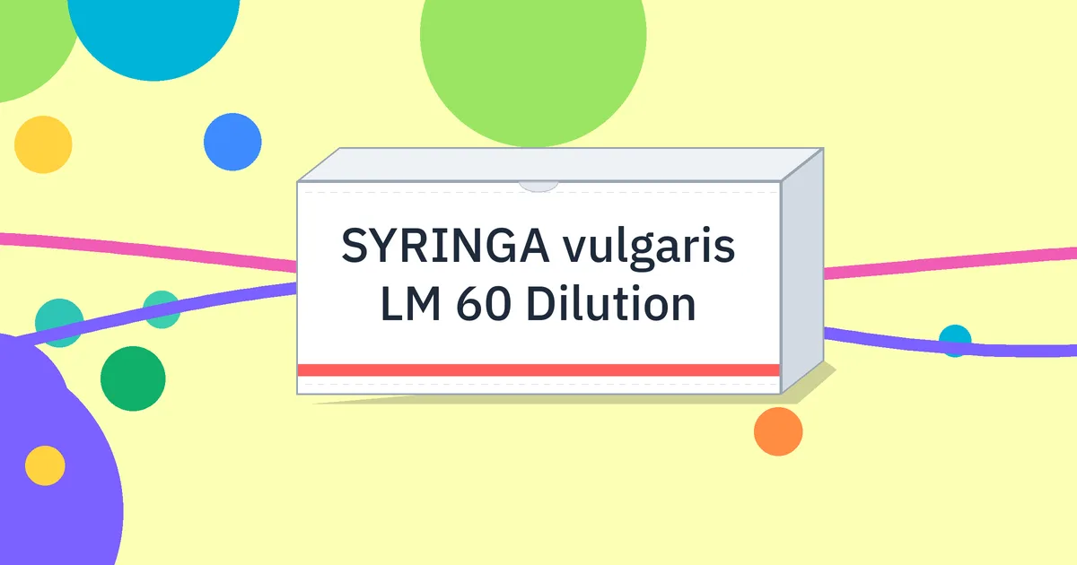Symbolbild: Packung mit der Aufschrift SYRINGA vulgaris LM 60 Dilution (PZN 13686016) – Verfügbarkeit und Bezug in Apotheken in Frankfurt am Main