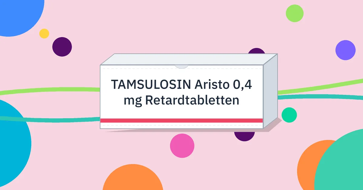 Symbolbild: Packung mit der Aufschrift TAMSULOSIN Aristo 0,4 mg Retardtabletten (PZN 09205577) – Verfügbarkeit und Bezug in Apotheken in Frankfurt am Main