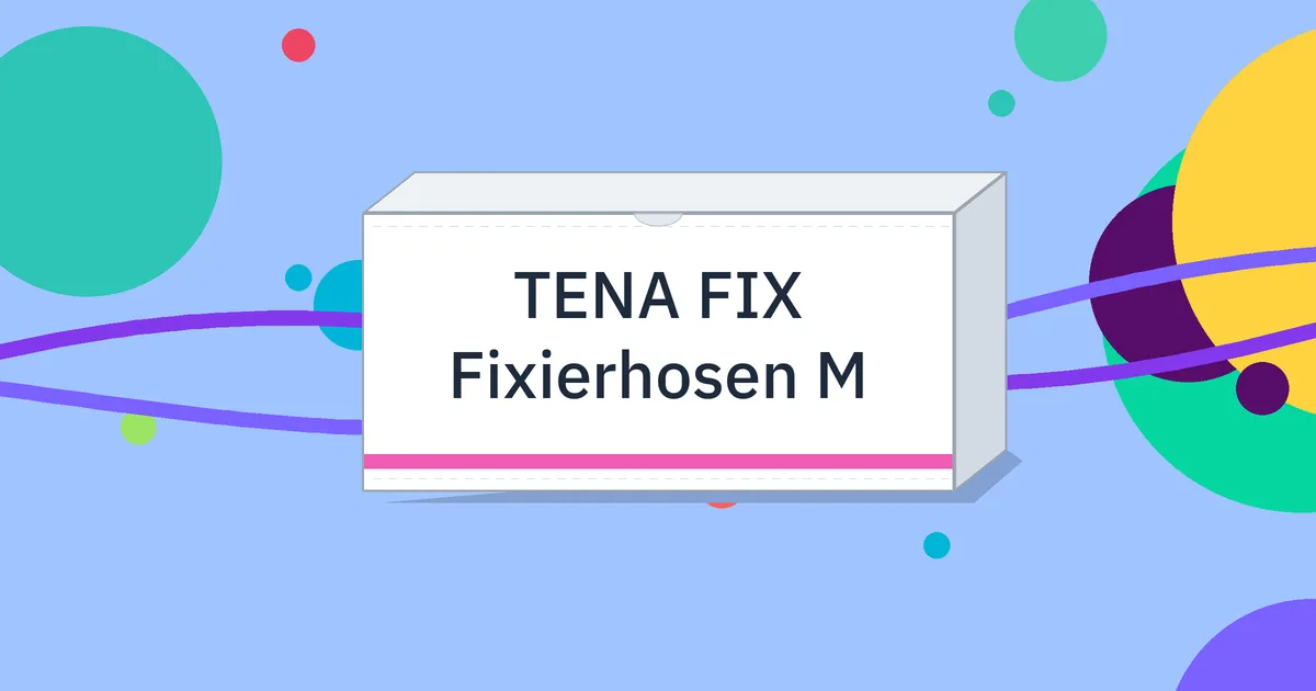 Symbolbild: Packung mit der Aufschrift TENA FIX Fixierhosen M (PZN 09468957) – Verfügbarkeit und Bezug in Apotheken in Frankfurt am Main