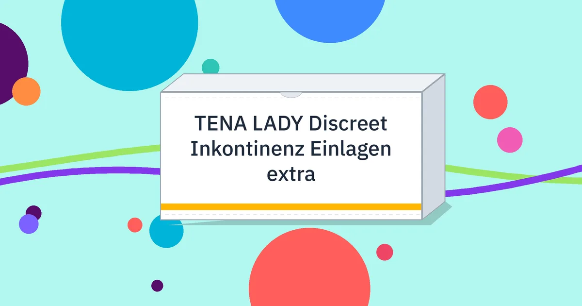 Symbolbild: Packung mit der Aufschrift TENA LADY Discreet Inkontinenz Einlagen extra (PZN 15235200) – Verfügbarkeit und Bezug in Apotheken in Frankfurt am Main