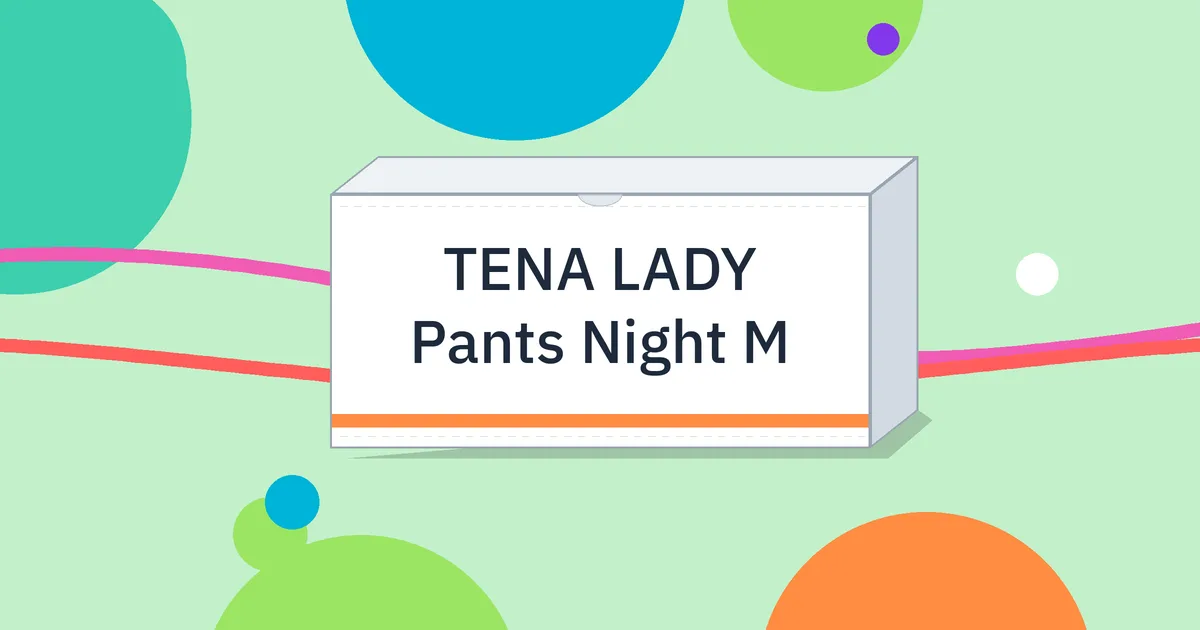 Symbolbild: Packung mit der Aufschrift TENA LADY Pants Night M (PZN 11523698) – Verfügbarkeit und Bezug in Apotheken in Frankfurt am Main