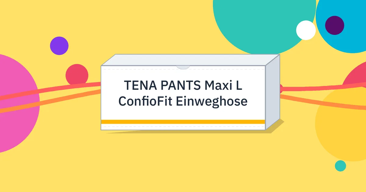 Symbolbild: Packung mit der Aufschrift TENA PANTS Maxi L ConfioFit Einweghose (PZN 12554956) – Verfügbarkeit und Bezug in Apotheken in Frankfurt am Main