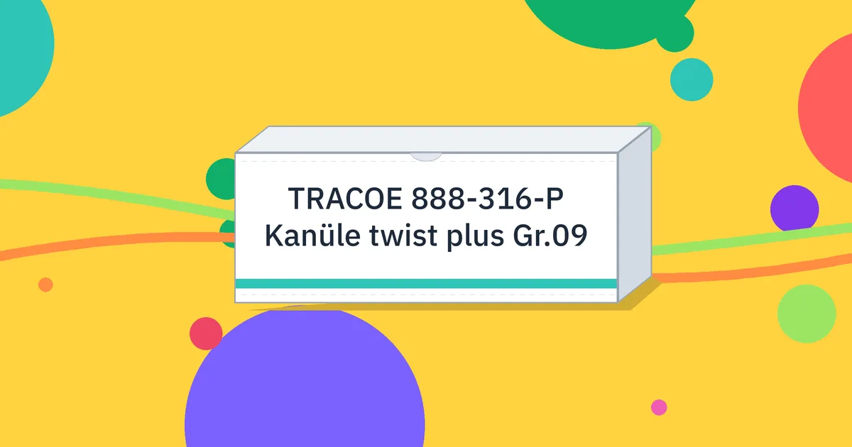 Symbolbild: Packung mit der Aufschrift TRACOE 888-316-P Kanüle twist plus Gr.09 (PZN 09944062) – Verfügbarkeit und Bezug in Apotheken in Frankfurt am Main