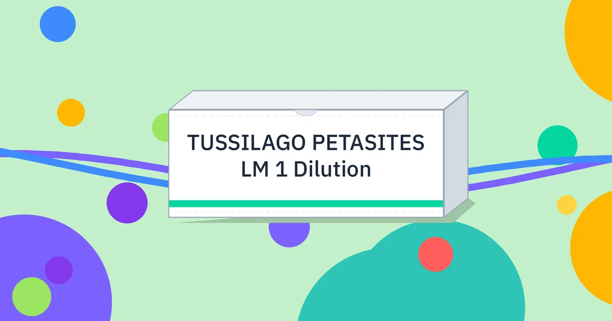 Symbolbild: Packung mit der Aufschrift TUSSILAGO PETASITES LM 1 Dilution (PZN 13254191) – Verfügbarkeit und Bezug in Apotheken in Frankfurt am Main