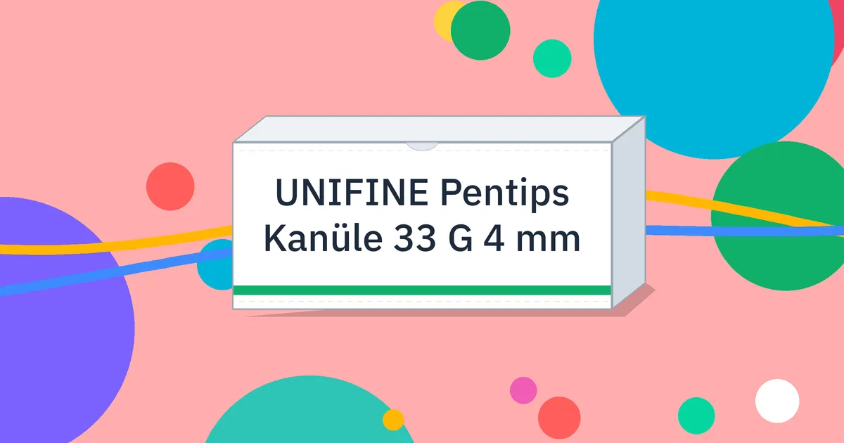 Symbolbild: Packung mit der Aufschrift UNIFINE Pentips Kanüle 33 G 4 mm (PZN 17902095) – Verfügbarkeit und Bezug in Apotheken in Frankfurt am Main