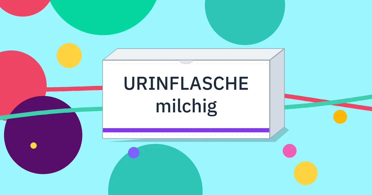Symbolbild: Packung mit der Aufschrift URINFLASCHE milchig (PZN 02743610) – Verfügbarkeit und Bezug in Apotheken in Frankfurt am Main