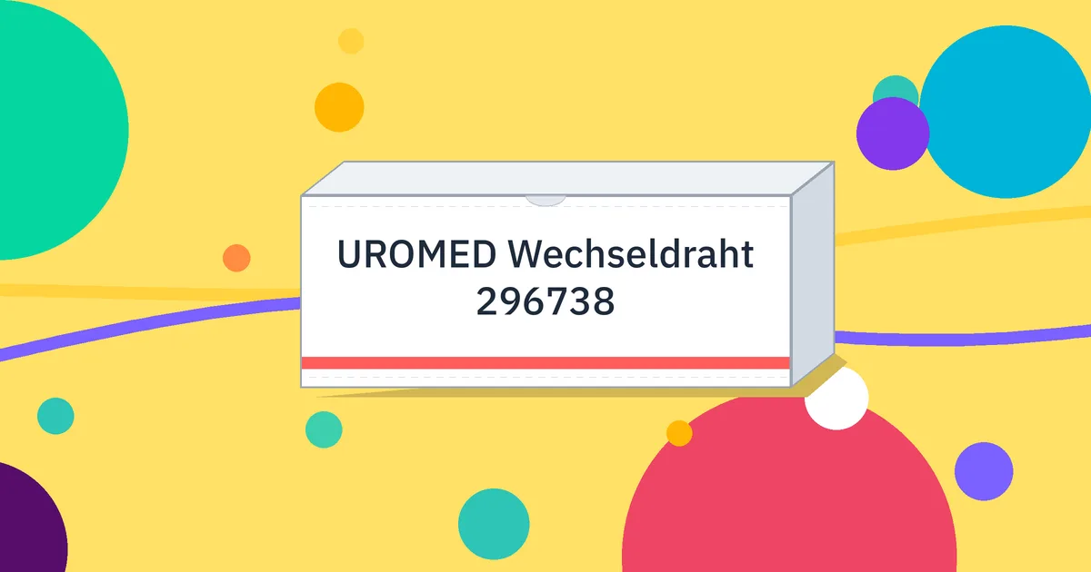 Symbolbild: Packung mit der Aufschrift UROMED Wechseldraht 296738 (PZN 03856888) – Verfügbarkeit und Bezug in Apotheken in Frankfurt am Main