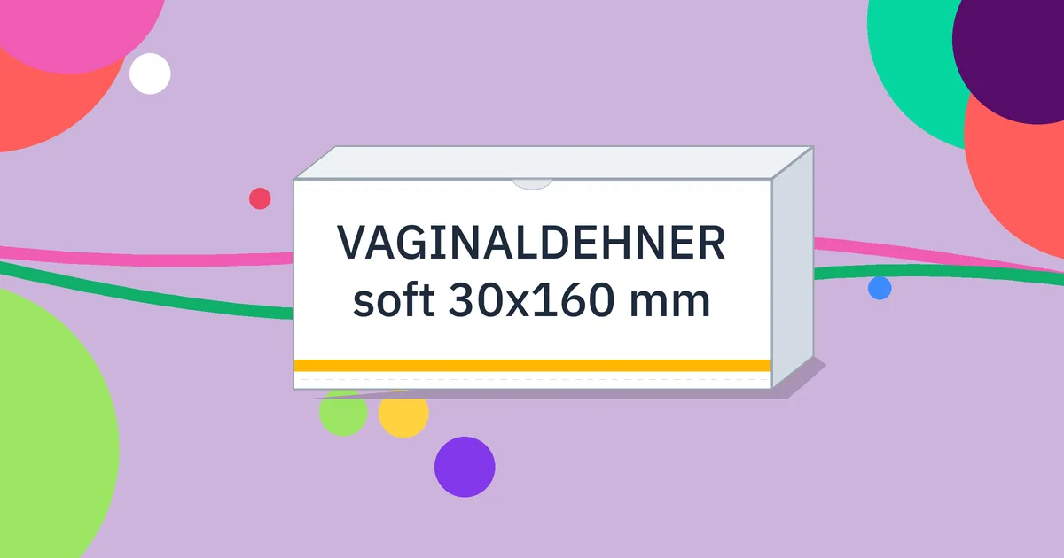Symbolbild: Packung mit der Aufschrift VAGINALDEHNER soft 30x160 mm (PZN 07324071) – Verfügbarkeit und Bezug in Apotheken in Frankfurt am Main
