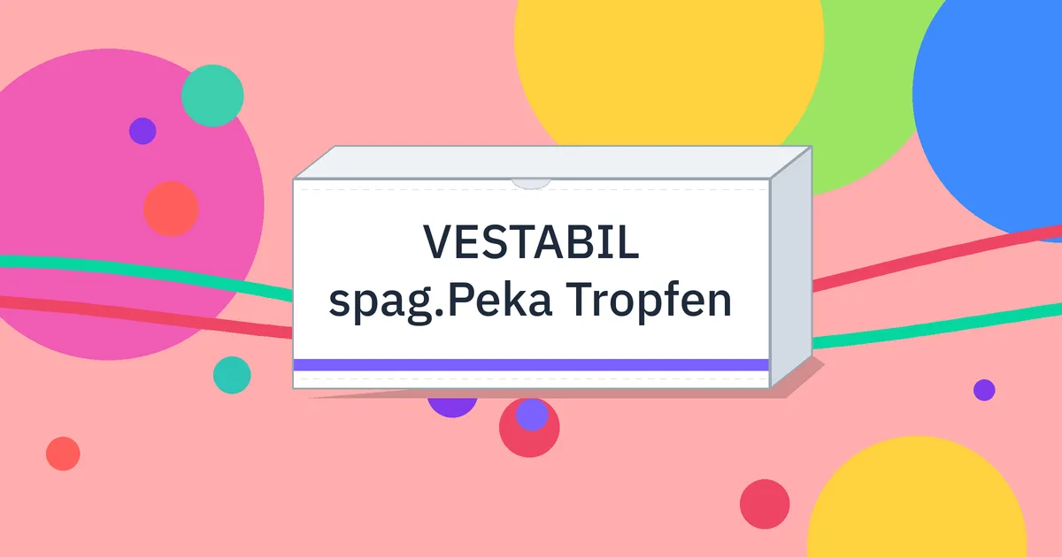 Symbolbild: Packung mit der Aufschrift VESTABIL spag.Peka Tropfen (PZN 02768550) – Verfügbarkeit und Bezug in Apotheken in Frankfurt am Main