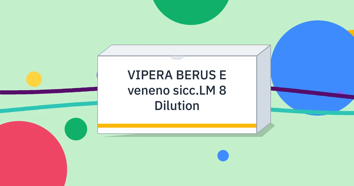 Symbolbild: Packung mit der Aufschrift VIPERA BERUS E veneno sicc.LM 8 Dilution (PZN 13276962) – Verfügbarkeit und Bezug in Apotheken in Frankfurt am Main