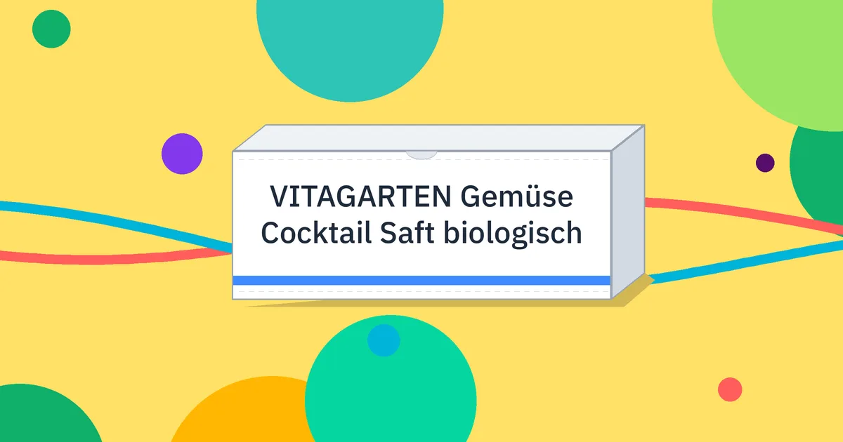 Symbolbild: Packung mit der Aufschrift VITAGARTEN Gemüse Cocktail Saft biologisch (PZN 07221744) – Verfügbarkeit und Bezug in Apotheken in Frankfurt am Main