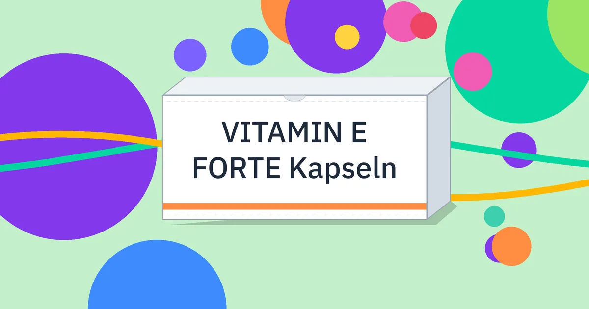 Symbolbild: Packung mit der Aufschrift VITAMIN E FORTE Kapseln (PZN 19170058) – Verfügbarkeit und Bezug in Apotheken in Frankfurt am Main