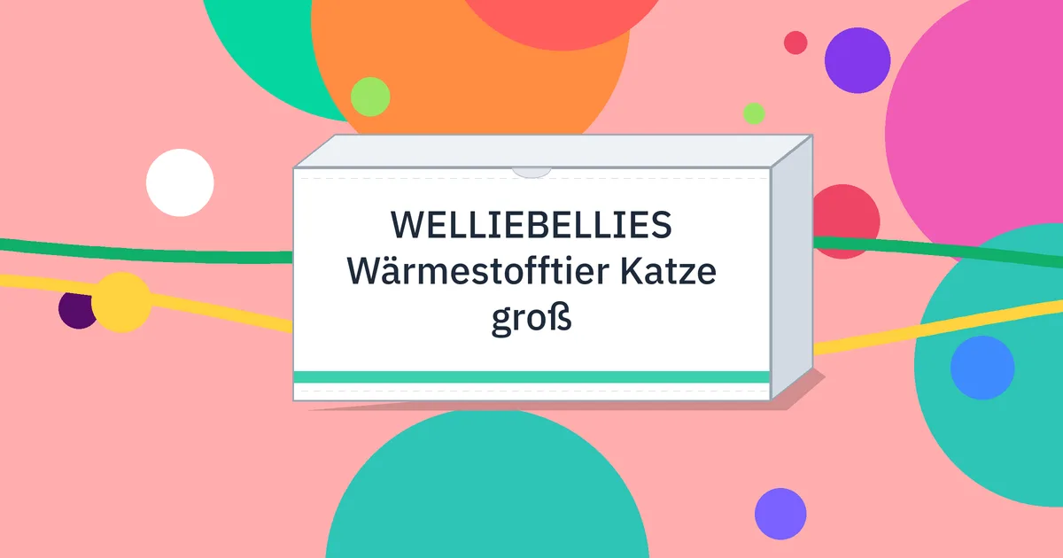 Symbolbild: Packung mit der Aufschrift WELLIEBELLIES Wärmestofftier Katze groß (PZN 11153132) – Verfügbarkeit und Bezug in Apotheken in Frankfurt am Main