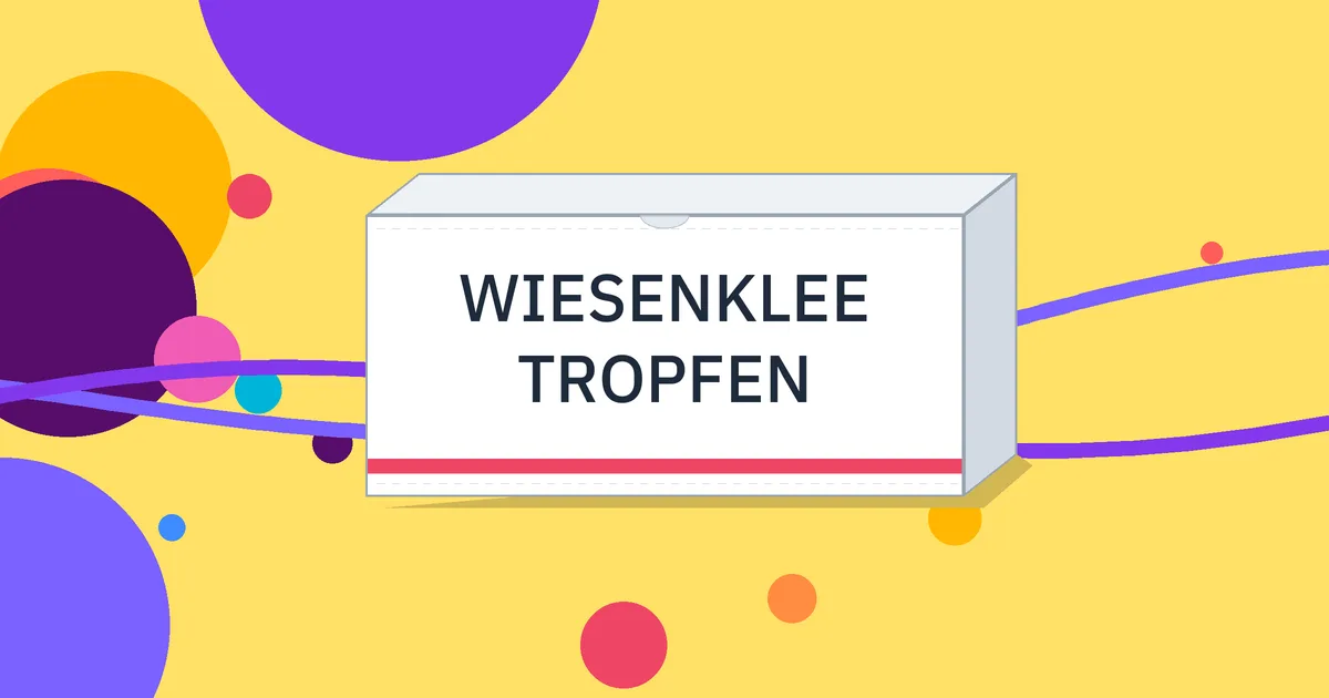Symbolbild: Packung mit der Aufschrift WIESENKLEE TROPFEN (PZN 14126549) – Verfügbarkeit und Bezug in Apotheken in Frankfurt am Main