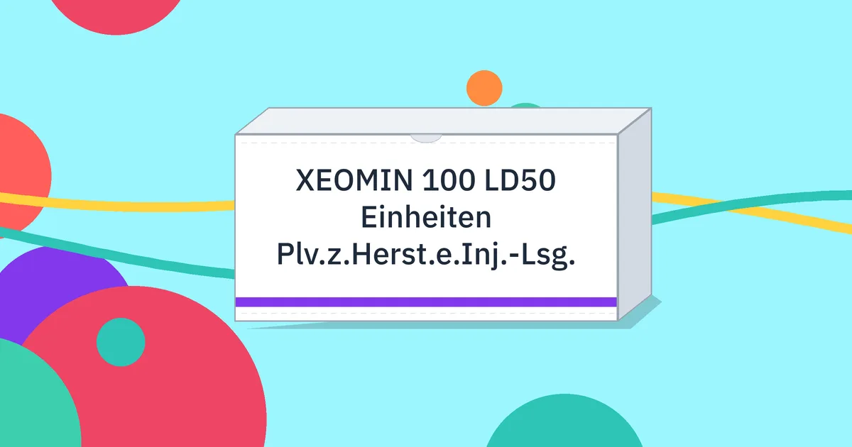 Symbolbild: Packung mit der Aufschrift XEOMIN 100 LD50 Einheiten Plv.z.Herst.e.Inj.-Lsg. (PZN 09672586) – Verfügbarkeit und Bezug in Apotheken in Frankfurt am Main