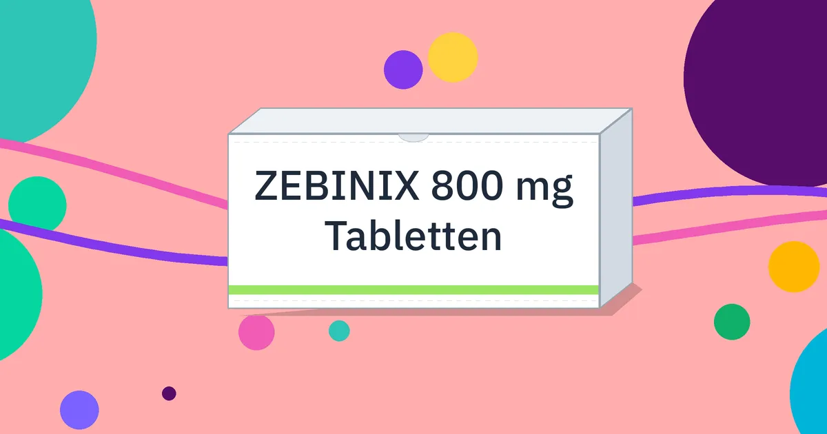 Symbolbild: Packung mit der Aufschrift ZEBINIX 800 mg Tabletten (PZN 16123986) – Verfügbarkeit und Bezug in Apotheken in Frankfurt am Main