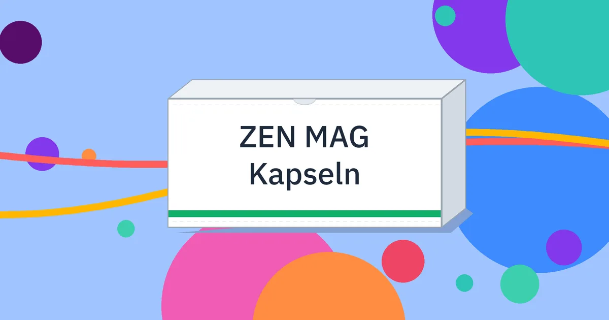 Symbolbild: Packung mit der Aufschrift ZEN MAG Kapseln (PZN 19475533) – Verfügbarkeit und Bezug in Apotheken in Frankfurt am Main