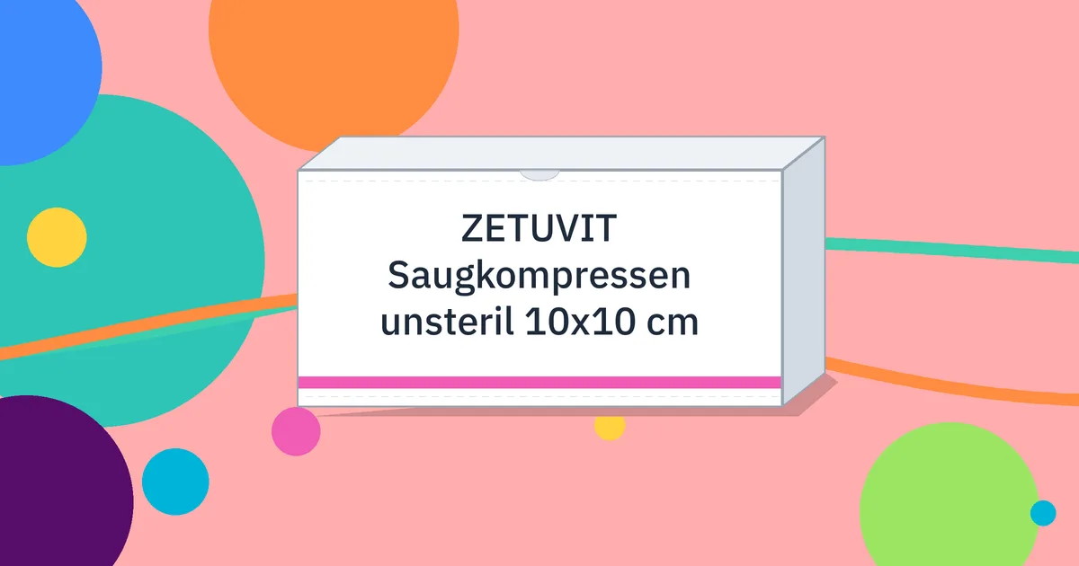 Symbolbild: Packung mit der Aufschrift ZETUVIT Saugkompressen unsteril 10x10 cm (PZN 19788864) – Verfügbarkeit und Bezug in Apotheken in Frankfurt am Main